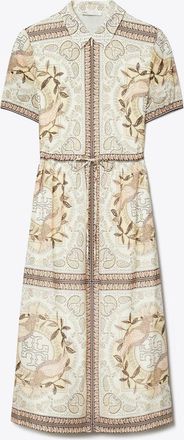 Tory Burch Damen Eingefasstes Kleid aus Baumwolle mit Rei&szlig;verschluss