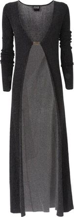 Versace Jeans Couture Femme, Pulls, Gris, Taille: 40 FR Sparkling Long Cardigan