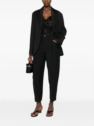 Tela Single-Breasted Blazer - Black