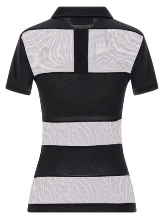 Coperni Womens Black Cotton Polo Shirt