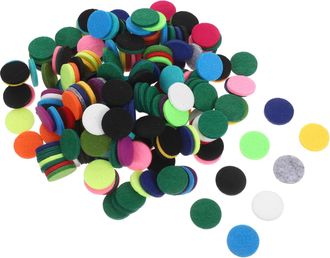 Beaupretty 200 St&uuml;ck Aromatherapie Diffuser Pads in Mischfarben Mini Runde Nachf&uuml;llpads aus Vliesstoff f&uuml;r Auto L&uuml;ftungsclip Armband und Medaillon Aromadiffusor