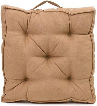 Gözze Boxkissen mit Tragegriff, Sitzkissen, Gesteppt, Darco, 40 x 40 x 7 cm - Caramel