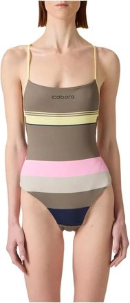 Iceberg Femme, Maillots de bain, Multicolore, Taille: 38 FR Maillot de bain une pi&egrave;ce &agrave; rayures
