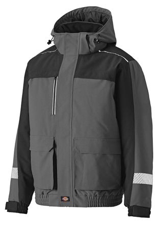Dickies Winter Jacke wasserdicht & atmungsaktiv (XL, grau/schwarz)