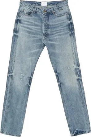 Rhude Jean droit us&eacute; - Homme - Jeans - Bleu - Taille: W34