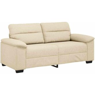 vidaXL 2-Sitzer-Sofa Creme 140 cm Stoff vidaXL