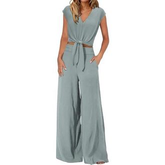 Generic Surv&ecirc;tement en velours pour femme - Loisirs et confortables - Pantalon &agrave; carreaux - Doux pour la peau - Ensemble de v&ecirc;tements de loisirs pour femme, V
