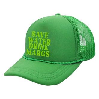 Generic Chapeau de camionneur tendance dr&ocirc;le et mignon graphique country tequila bi&egrave;re chapeau femme homme chapeau local, Vert, M