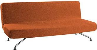 Estoralis | BETA Sofabezug im modernen Design | Elastischer Jacquardstoff | Orange | Für 3-Sitzer-Click-Clac-Sofa von 180 bis 205 cm. | Sofaschutz | Anpassbar a