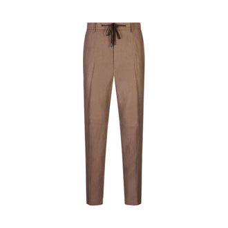 PESERICO Homme, Pantalons, Brun, Taille: S Pantalon Pliss&eacute; &agrave; Cordon de Serrage