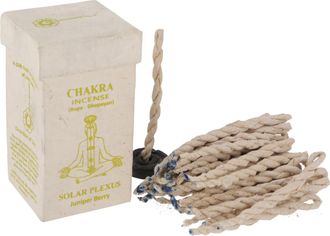 Guru Shop Chakra Incense, Nepal R&auml;ucherschn&uuml;re - Solar Plexus/Juniper Berry, 10x5x5 cm