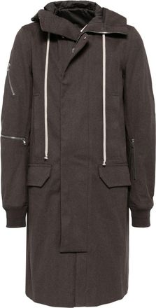 Rick Owens Mantel mit Kapuze - Braun