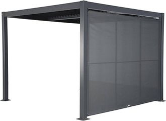 Sweeek Pergola bioclimatique aluminium et acier 3x3m + auvent 3m anthracite Palace