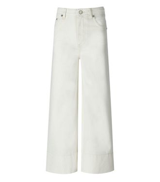 Ganni JEAN CROPPED BLANC GANNI