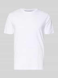 Christian Berg T-Shirt mit geripptem Rundhalsausschnitt