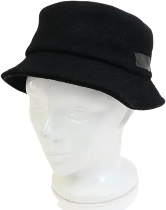 Burberry unisex, Pre-owned, Noir, Taille: ONE Size Bonnet en laine Pre-owned