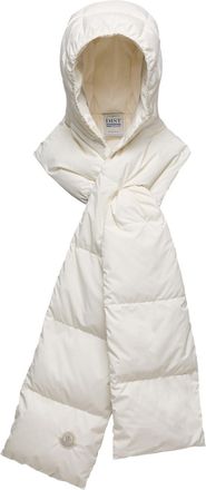 Moncler Moncler Hooded Down Scarf, Unisex, White, Size: One Size