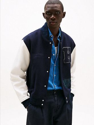 Tommy Hilfiger Veste universitaire décontractée en laine