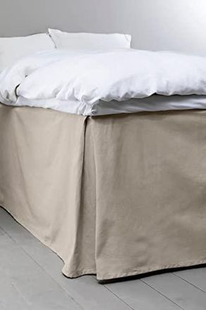 Jotex Jotex Colour Betthusse - 100% hochwertige Bio-Baumwolle Bettrock, Höhe 60 cm - Graubeige, 120 x 200 cm
