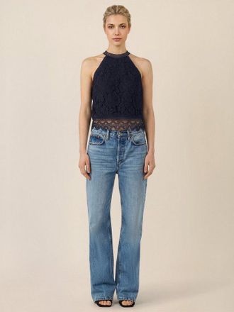 Apart Blusentop mit geh&auml;keltem Saum