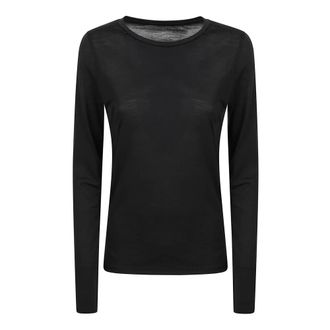 Majestic Filatures V-Ausschnitt Langarm-T-Shirt - - Tops - Damen - Schwarzk - S