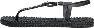 Ilse Jacobsen Stylischer Strand-Pantolette mit Strass-Steinen - - Shoes - Damen - Schwarzk - 40 EU