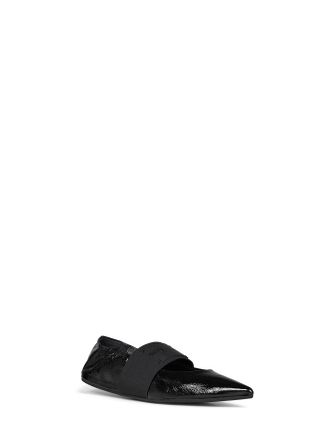 Givenchy Womens Ballet Flats Crush Naplack Leather Black Calf Ballerina Shoes