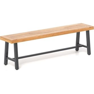 Costway Banc Exterieur Jardin 160 x 32 x 45 cm, 3 Places Banc de Jardin, Bois dAcacia, Capacit&eacute; 360 kg, Coussinets Antid&eacute;rapants, Pieds en M&eacute;tal