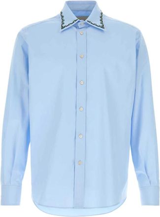 Valentino Garavani Homme, Chemises, Bleu, Taille: XL Chemise en popeline