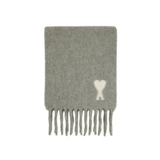 Ami Echarpe De Coeur Oversize - - Accessories - Damen - Grau - ONE SIZE
