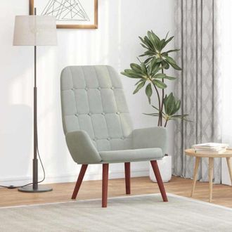 vidaXL Relaxsessel Hellgrau Samt - Vidaxl