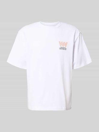 Wood Wood T-Shirt mit Label-Print Modell Gary