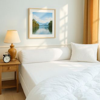 Blanr&ecirc;ve Blanr&ecirc;ve Nackenrolle, rund, milbendicht, Synthetik, weicher Komfort, umweltfreundlich, pflegeleicht, 140 cm, 1000 g, wei&szlig;