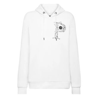 Philipp Plein Hooded Sweatshirt Money - - Sweatshirts & Hoodies - Herren - Wei&szlig; - 3XL