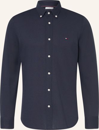 Tommy Hilfiger Piqu&eacute;-Hemd Slim Ft blau