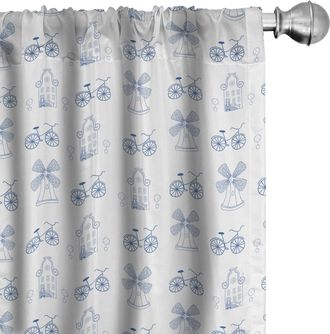 Abakuhaus Fahrrad Vorh&auml;nge, Gardinen, Dutch Ornament Zeichnungen, Fensterbehandlungen f&uuml;r Wohnzimmer Schlafzimmer Dekor, 2 St&uuml;ck 75 cm b x 225 cm h, Wei&szlig; Nachtb