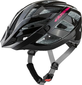 Alpina Alpina PANOMA 3.0 - optimal belüfteter Tourenrad-Helm mit optionalen LED-Licht für Erwachsene - Black-pink Gloss 56-59
