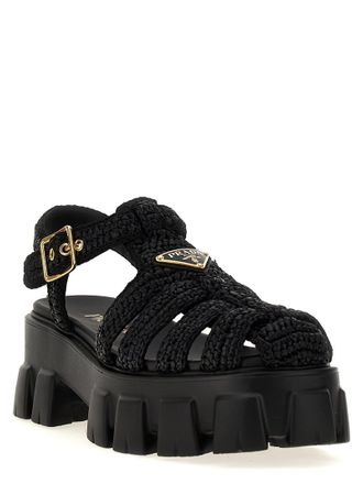 Prada Monolith Sandal - Black