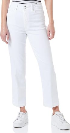 Love Moschino Womens 5 Pocket Trousers with Heart Tag Casual Pants, Optical White, 30