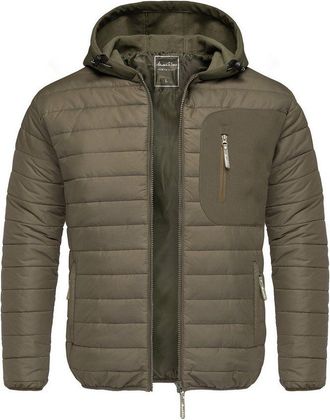 Amaci & Sons Steppjacke MACON Hybrid Steppjacke Hybrid Softshell Herren Outdoor Kapuzen Jacke