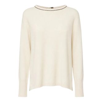KANGRA Pullover mit U-Boot-Ausschnitt aus Kaschmir - - Knitwear - Damen - Beige - 3XL