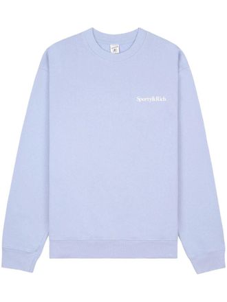 Sporty & Rich t-shirt Health Is Wealth en coton - Bleu