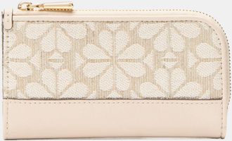 Kate Spade New York Kate Spade Devin Spade Flower Jacquard Bifold-Geldb&ouml;rse f&uuml;r Frauen in Naturfarben Mehrfarbig | Non