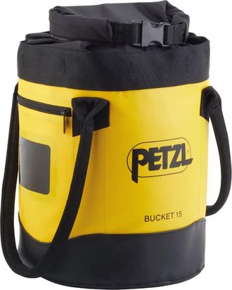 Petzl Bucket 15, Selbstversorgende Haltertasche, Gelb, 15 Liters, Unisex-Adult