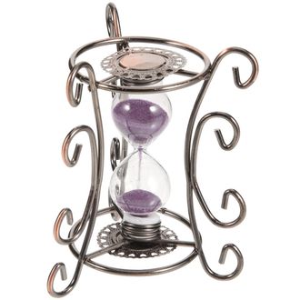 Milisten Vintage Sanduhr Aus Metall Mit Lila Sand Drehbarer Schreibtisch Timer Retro Wohnkultur Und Innendekor