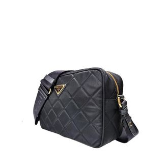 Prada Womens Black Nylon Crossbody Bag