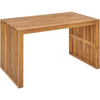 Beliani Beliani - Table &agrave; Manger Rustique pour lInt&eacute;rieur et lExt&eacute;rieur 120 x 70 cm en Bois dAcacia Clair Massif Bellano