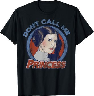 Star Wars Princess Leia Dont Call Me Princess Text Portrait T-Shirt