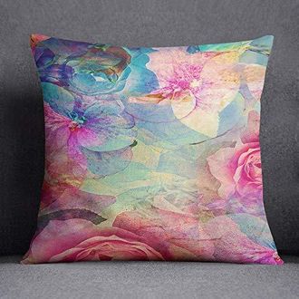 Bonamaison Le Jardin du Lin Kissenhüllen, Cotton, Mehrfarbig, 45x45