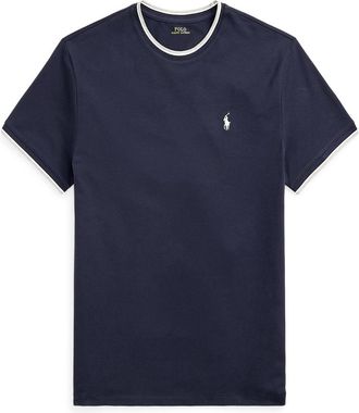 Ralph Lauren T-Shirt in Piqu&eacute;-Qualit&auml;t mit Stretch und Logo-Stickerei, Classic Fit in